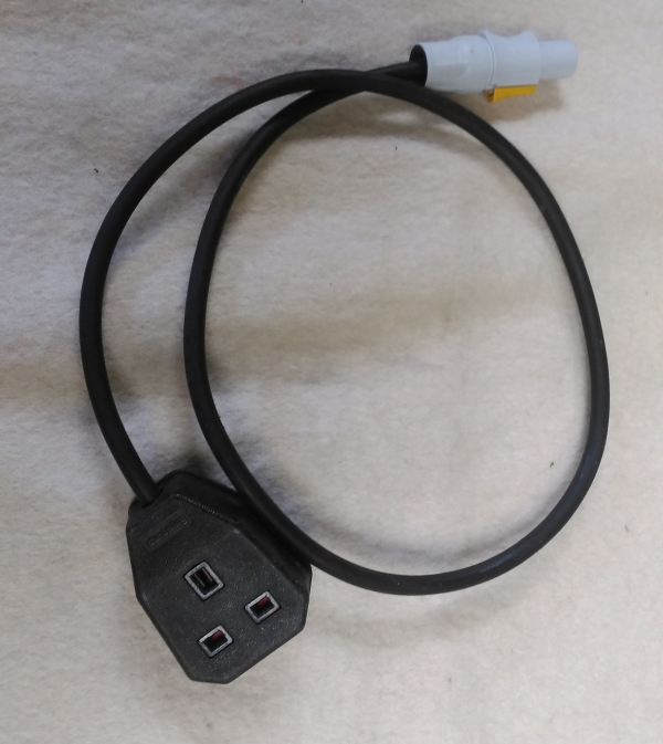 PowerCon to 13A 1 way Cable - 1.0m - Loud Hire